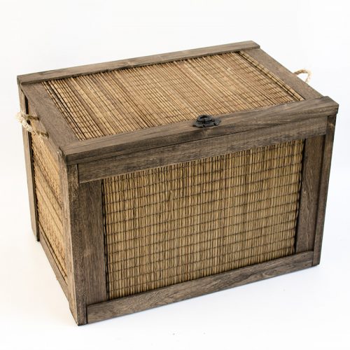 Baules de madera y junco – Mimbre y Deco